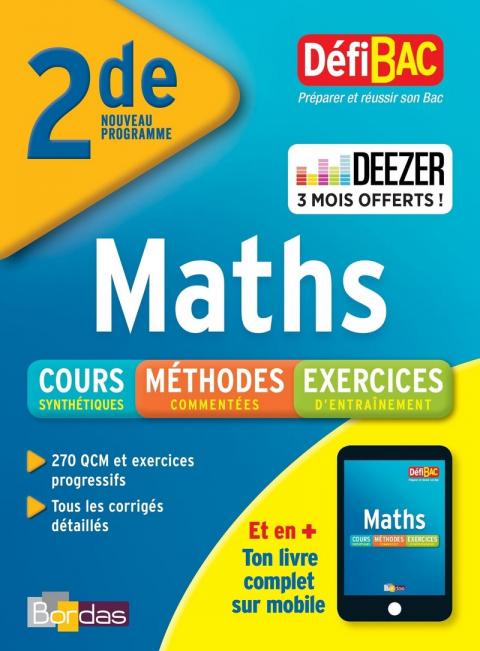 Indice Maths 2de * Manuel de l'élève (Ed. 2019) | Bordas éditeur